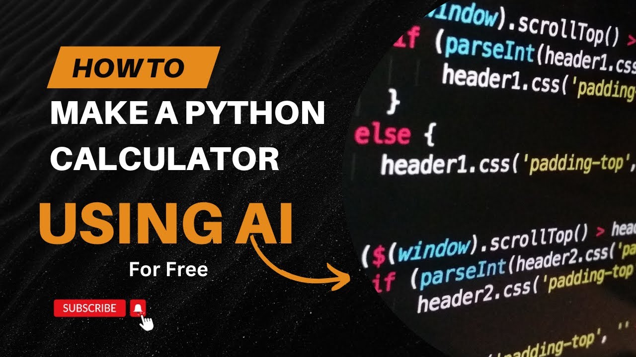 How To Make a Python Calculator Using AI 🔥