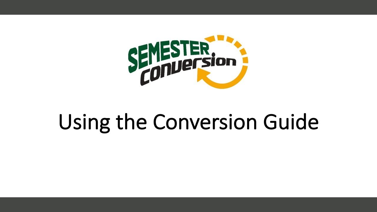 Using the Conversion Guide