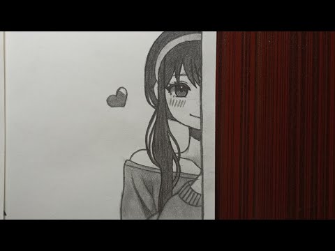 Beautiful anime girl drawing step by step for beginners | easy anime drawing | anime half face