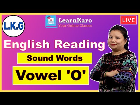 Vowel 'O' Sound Words | English Reading For Kids | Three Letter Words with O | L.K.G. Hot, Pot, Tot