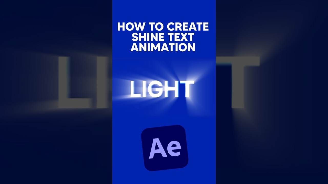 Create shine text animation | Radial light text #aftereffects #edit #adobe #tutorial #effects