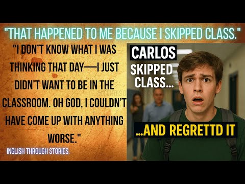 16.🔹Carlos Skipped Class… And Regretted It 🔥|| Learn English with Story