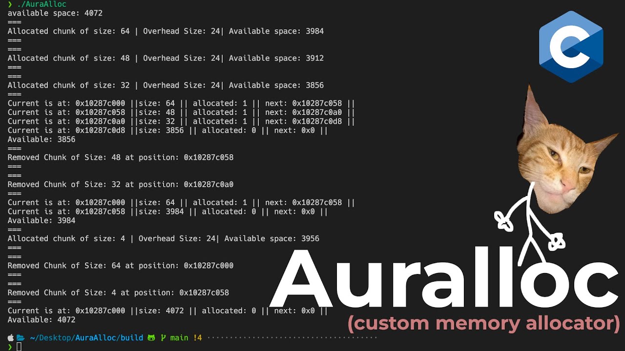 AuraAlloc : Implementing a custom memory allocator