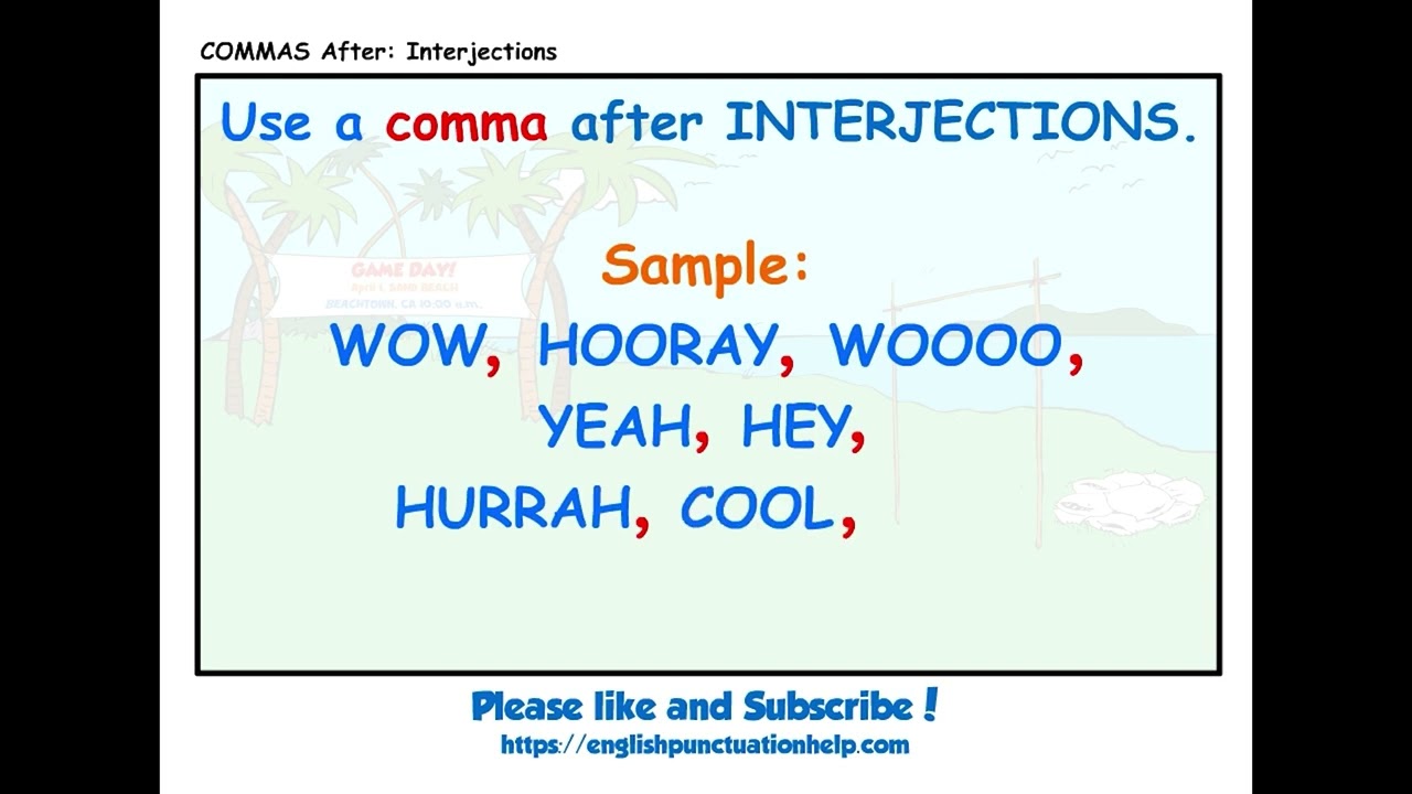 Commas After Interjections pt1