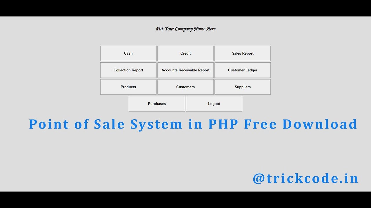 Point of Sale System in PHP with source code Free Download  | Sourcecode