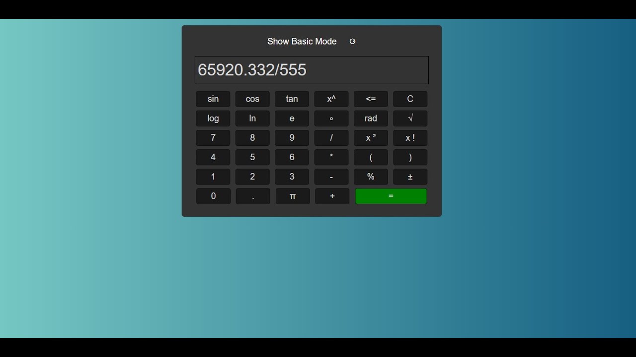 Scientific Calculator In JavaScript With Source Code | Source Code & Projects