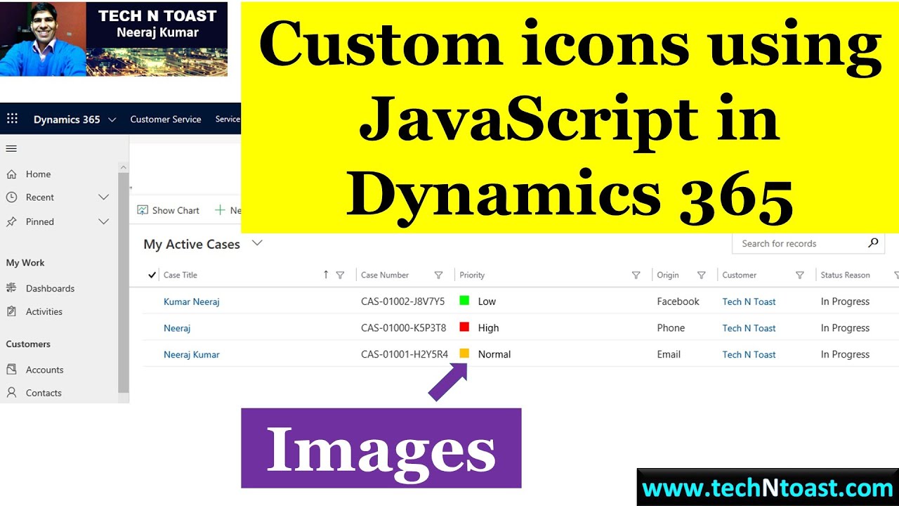 Custom icons using JavaScript in Dynamics 365