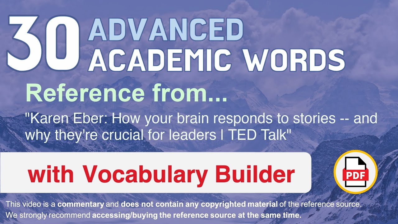 30 Advanced Academic Words Ref from 