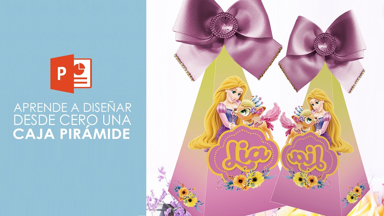 How to Design a PYRAMID BOX for SWEETS and GIFTS with PowerPoint from scratch CUSTOMIZED