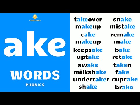 English Phonics -'ake' Words with Example Sentences