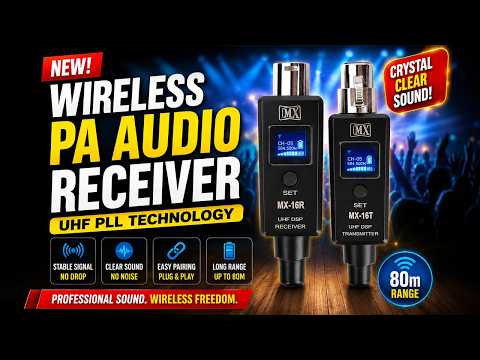 MX Professional 4 Channel UHF Series Wireless / Cordless Microphones ...