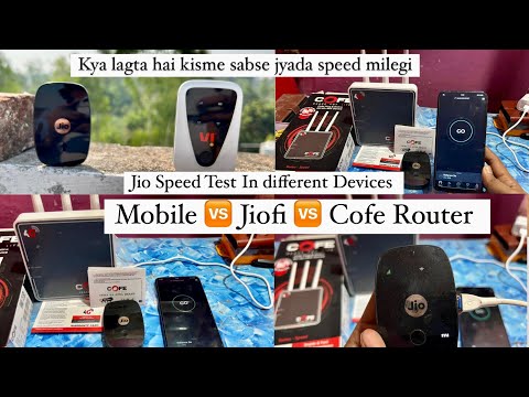 Jio Speed Test In Different Devices! Mobile Vs Jiofi Vs Cofe router #highspeedinternet