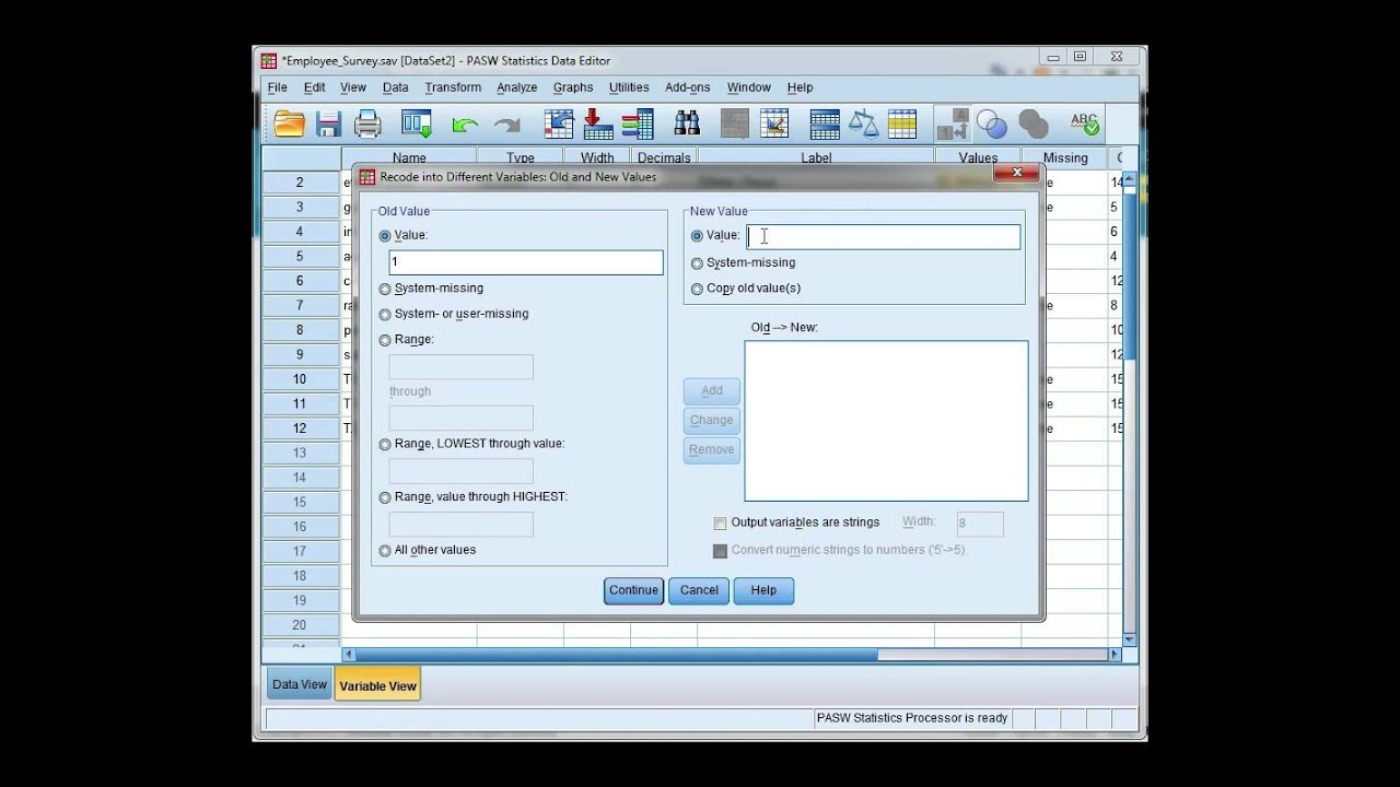 Create dummy variables in SPSS