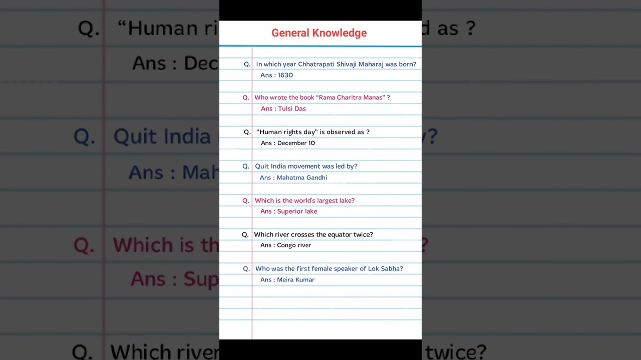 Who was the first female speaker of Lok Sabha? General knowledge #gkquestion #gkshorts #gkquiz