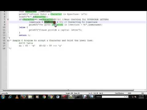 TAMIL C PROGRAM TO CONVERT UPPERCASE CHARACTER TO LOWERCASE CHARACTER