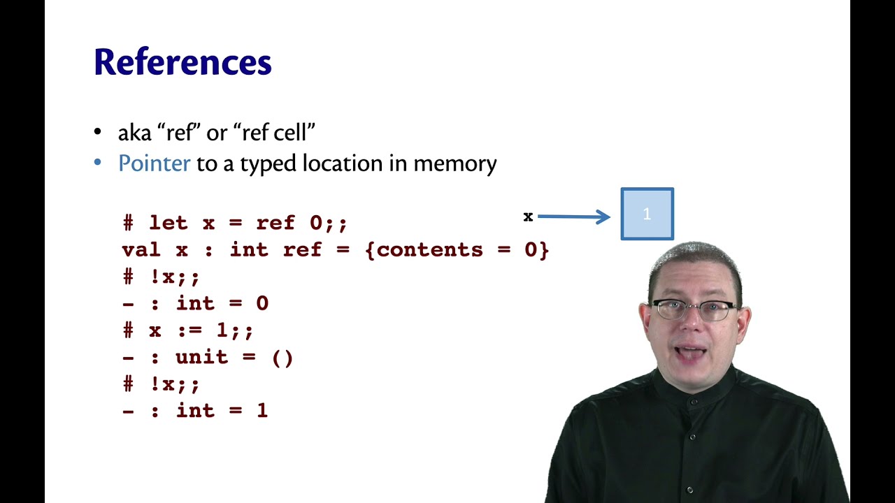 Refs | OCaml Programming | Chapter 7 Video 1