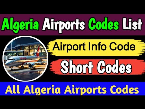 Algeria Airport code list all area