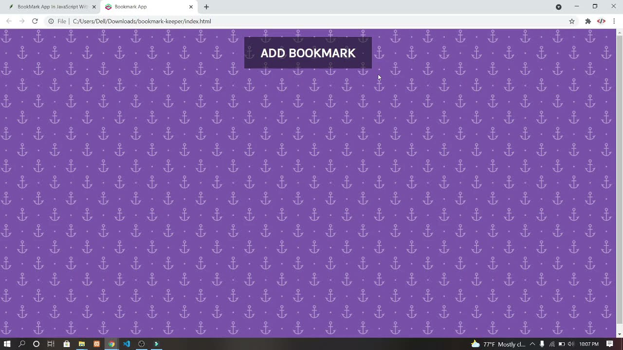 Bookmark App In JavaScript With Source Code | Source Code & Projects