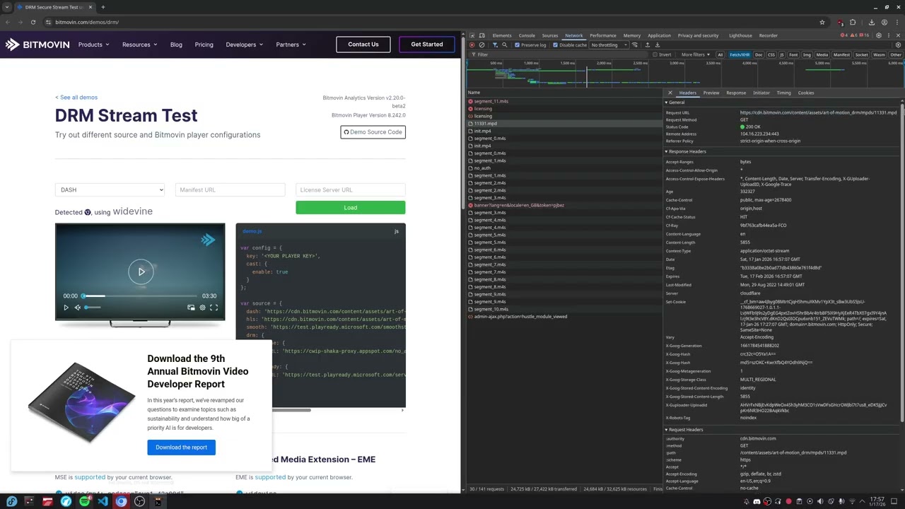 Simple python Widevine L3 DRM video downloader.