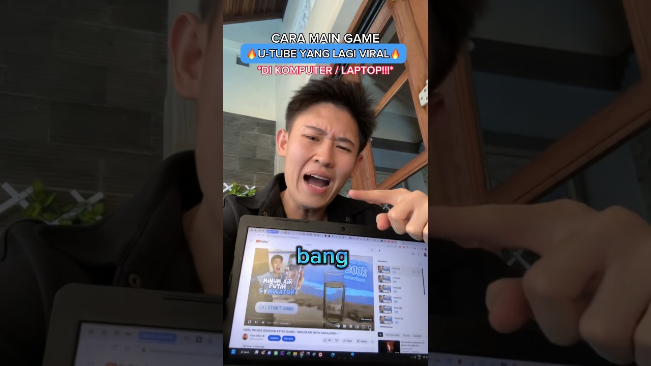 TUTORIAL MAIN GAME VIRAL DI YOUTUBE: PAKE KOMPUTER / LAPTOP! [SIMULATOR+] #shorts #yangmuliacista