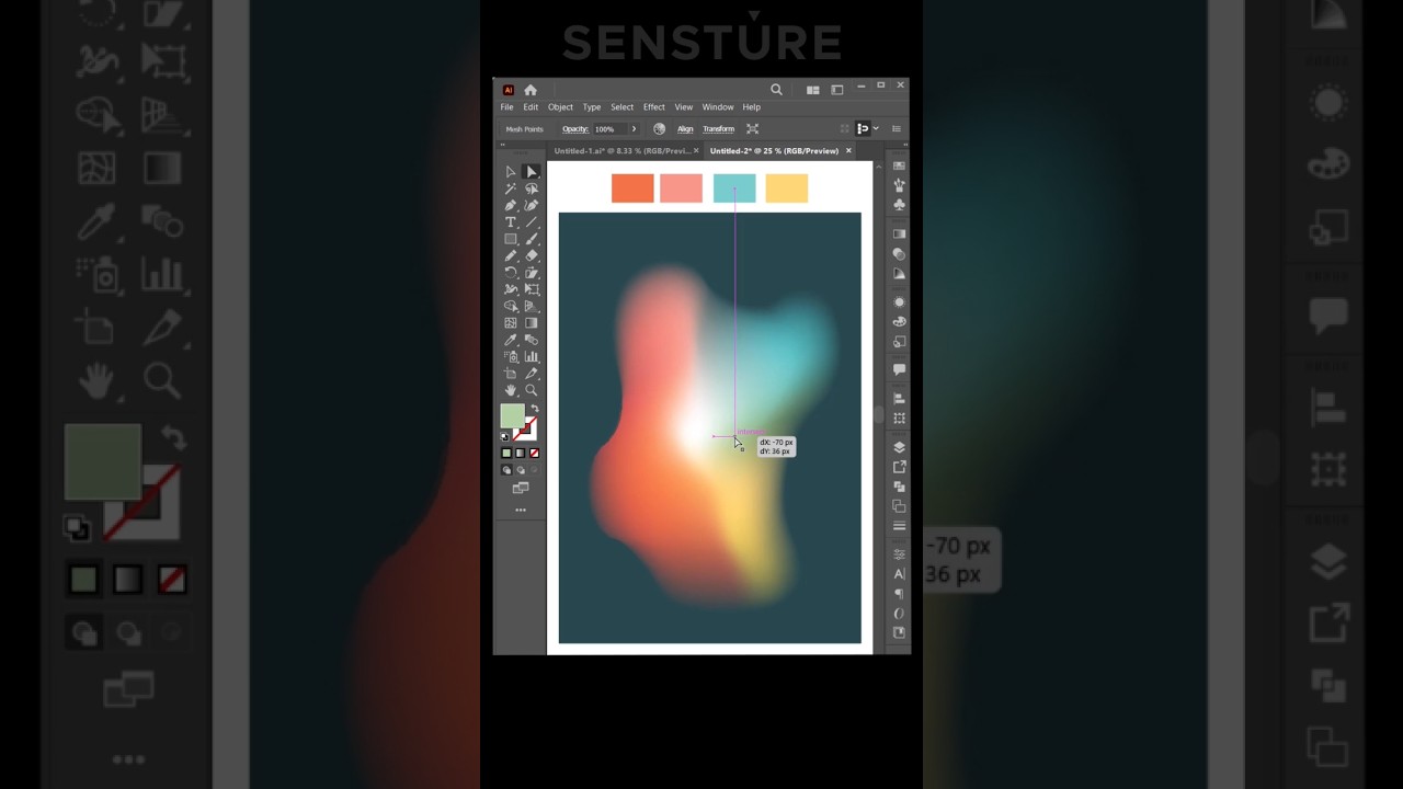 Create Beautiful Gradient Background In Illustrator With Texture #adobeillustrator #graphicdesign