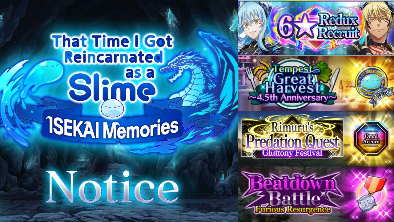 MORE 4.5 ANNI CONTENT AND BAIT BANNER! 4/22 CONTENT PREVIEW! (Slime: Isekai Memories)