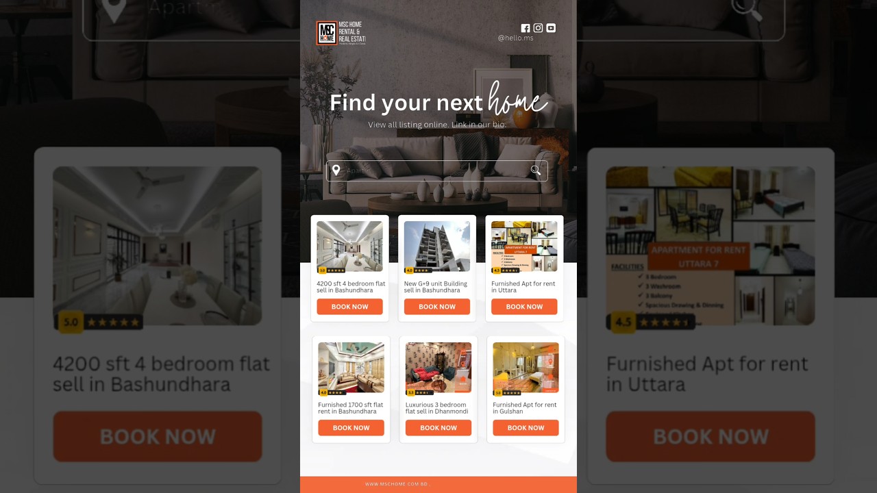 Ready to find your spot? Discover the best listings at 🌐 mschome.com.bd #MSCHome #PropertyPlatform