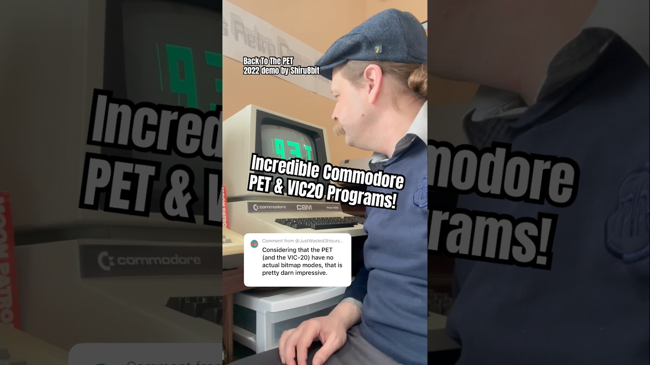 Incredible Commodore PET & VIC20 programs that push PETSCII text characters to the limit and beyond!