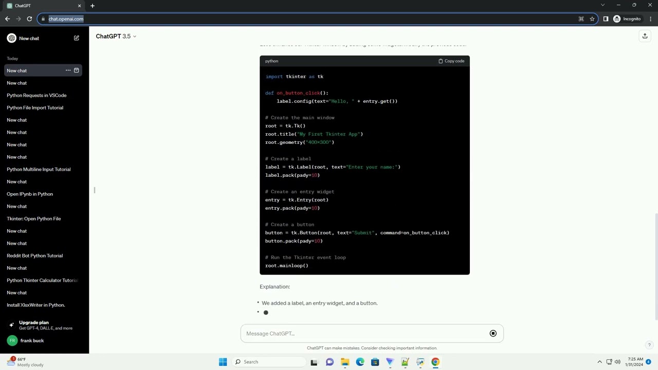 import tkinter as tk in python