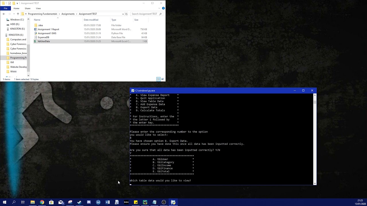 Programming Assignment 1- Demonstration