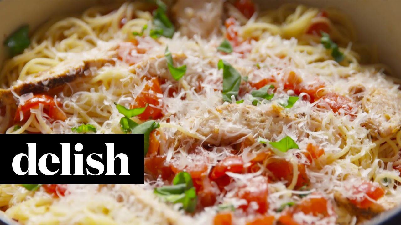 How To Make Bruschetta Chicken Pasta | Delish