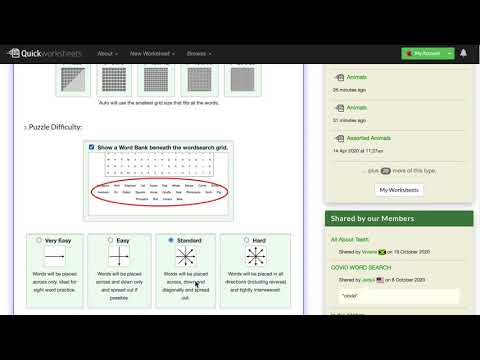 Create Wordsearch from Word List