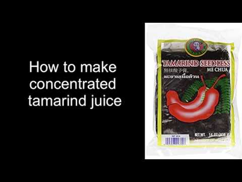 How to make concentrate tamarind juice