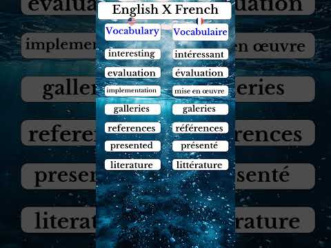 Part 20 - EN - Vocabulary X FR - Vocabulaire