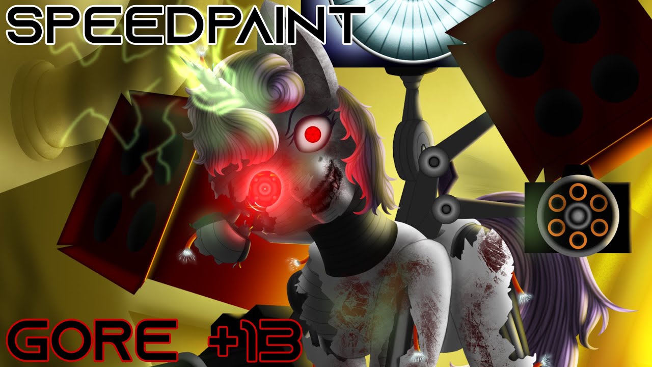 (GORE +13) MLP SPEEDPAINT - SWEETIE BOT!!