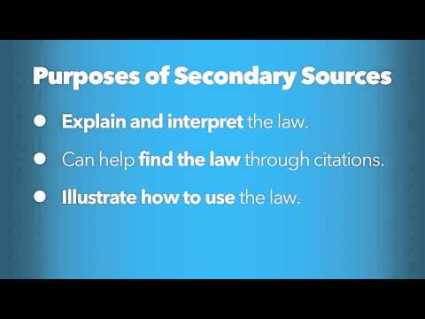 Defining Secondary Sources