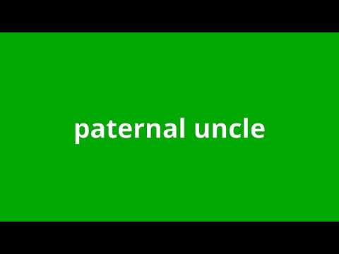 what is the meaning of paternal uncle
