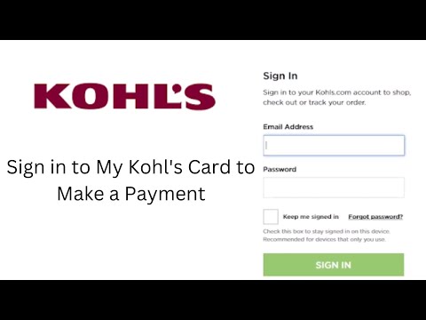 Sign in to My Kohl's Card to Make a Payment | My Kohls Credit Card Login | Kohl's Credit Card Login
