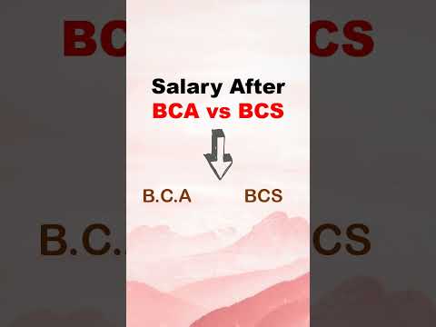 Salary After BCA vs BCS | Salary After BCA | Salary After BSc CS |