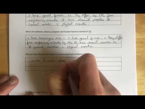 Revision chemistry unsaturated hydrocarbon definition