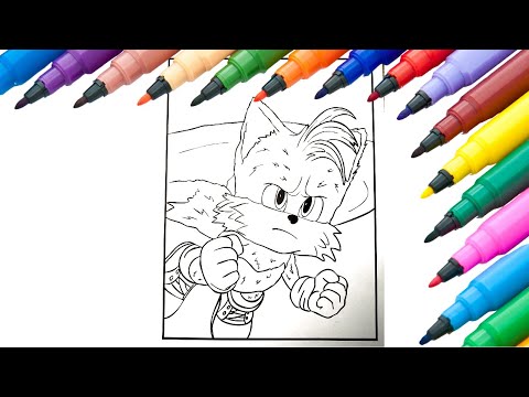 Coloring Tails / Sonic 2 / Sonic The Hedgehog 2 Movie / Sonic 2 Coloring Pages