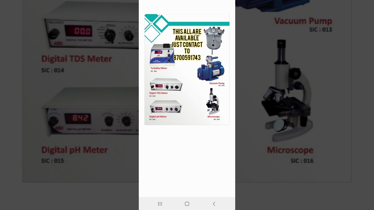 sai scientific  industrial co delhi water testing Equipment