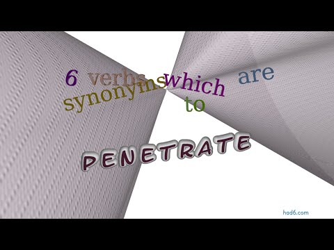 penetrate - 8 verbs having the meaning of penetrate (sentence examples)