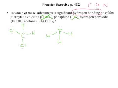 Practice Exercise p 432 Hydrogen Bonding