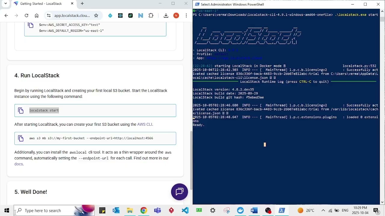 Setting Up Amazon s3 on localStack