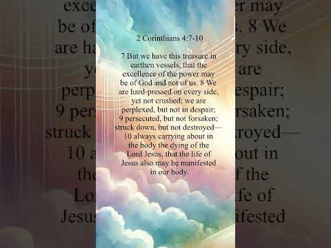 Bible Verse - 2 Corinthians(4:7-10) NKJV, #Jesus #love #Bibleverse,#faith,#peace