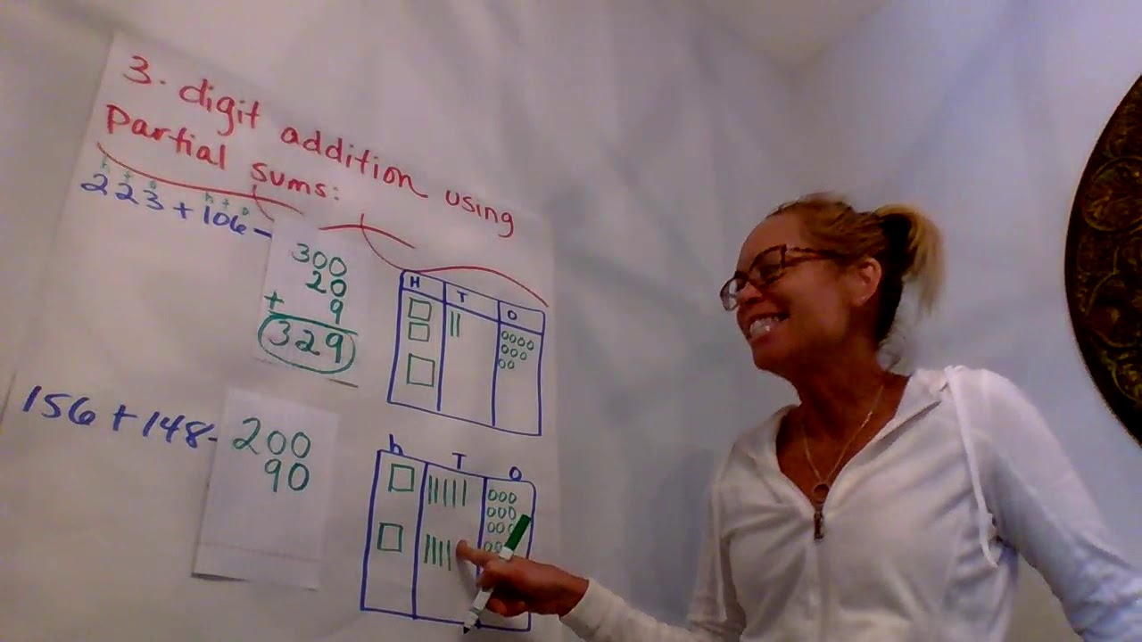3 digit addition quick pic,partial sums part 2