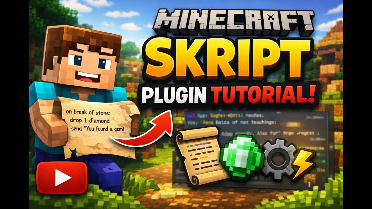 Minecraft Skript Plugin Tutorial | Step-by-Step Guide