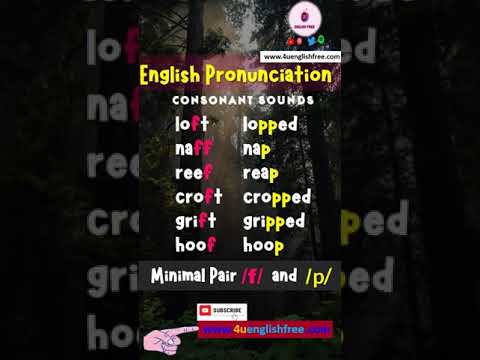 English pronunciation: Minimal Pairs/ consonant sounds /f/ and /p/ 2