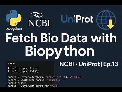 Retrieve Data from NCBI & UniProt using Biopython | Bioinformatics Ep. 13